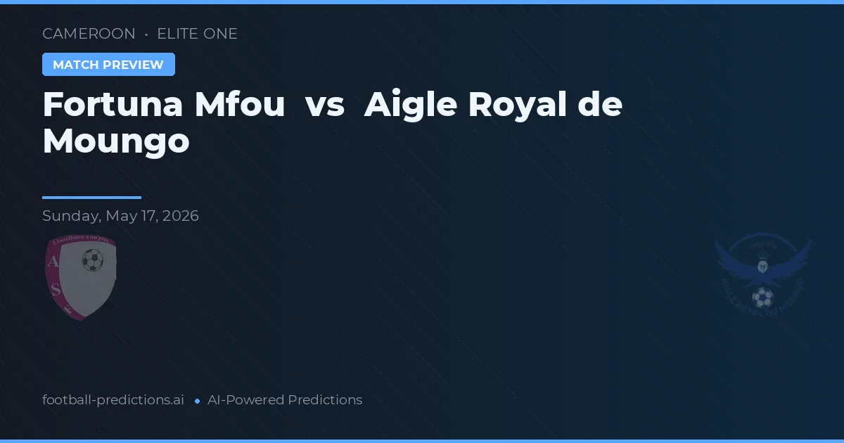 Fortuna Mfou - Aigle Royal de Moungo Tipp és Tippmix Tippek | 3 jún 2026